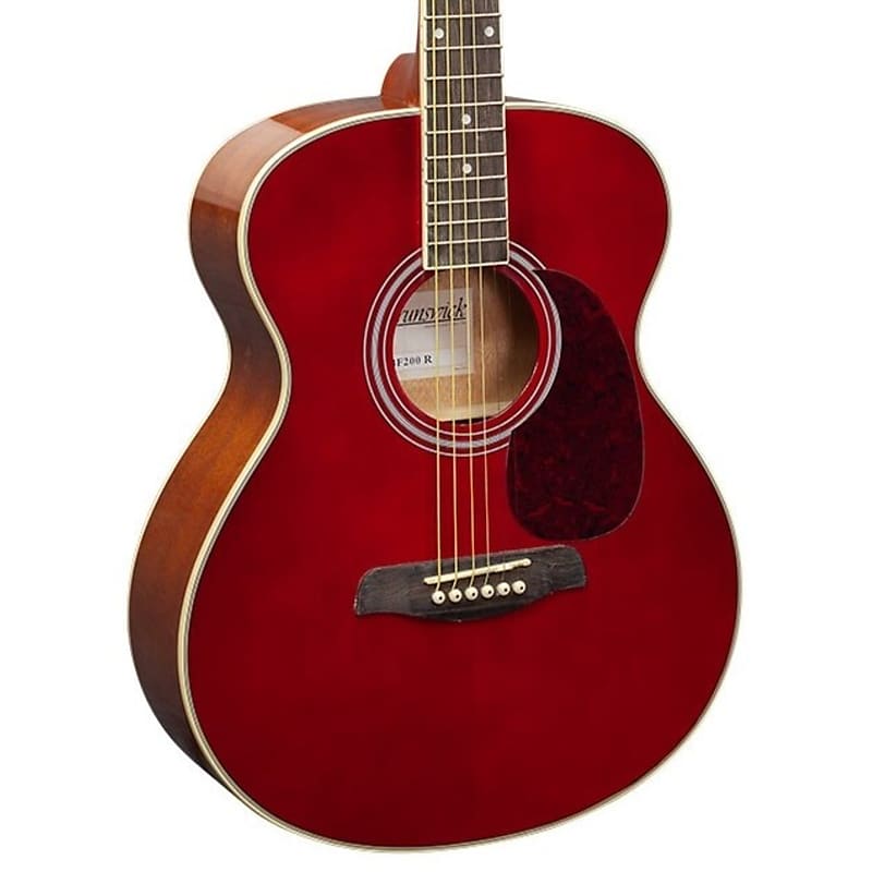 Brunswick BF200 Acoustic Guitar - Red | Reverb UK