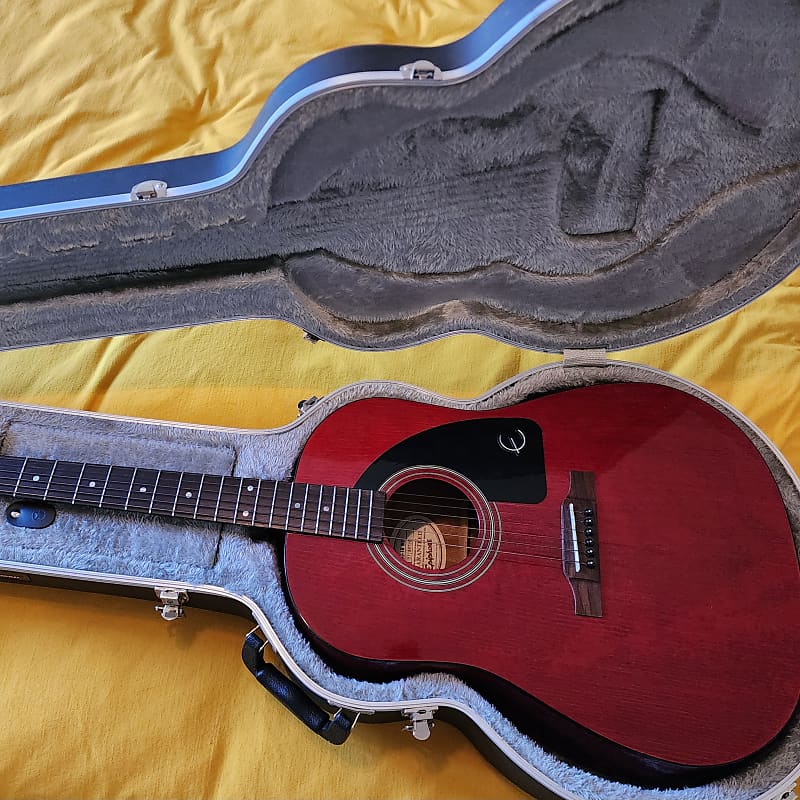 Epiphone AJ-10 WR 1991 - Cherry with Custom Hard Case | Reverb Canada