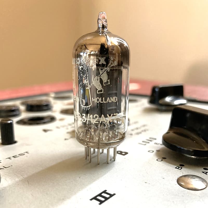 1957 Amperex Bugle Boy Long Plate 12AX7/ECC83 - MC5 | Reverb