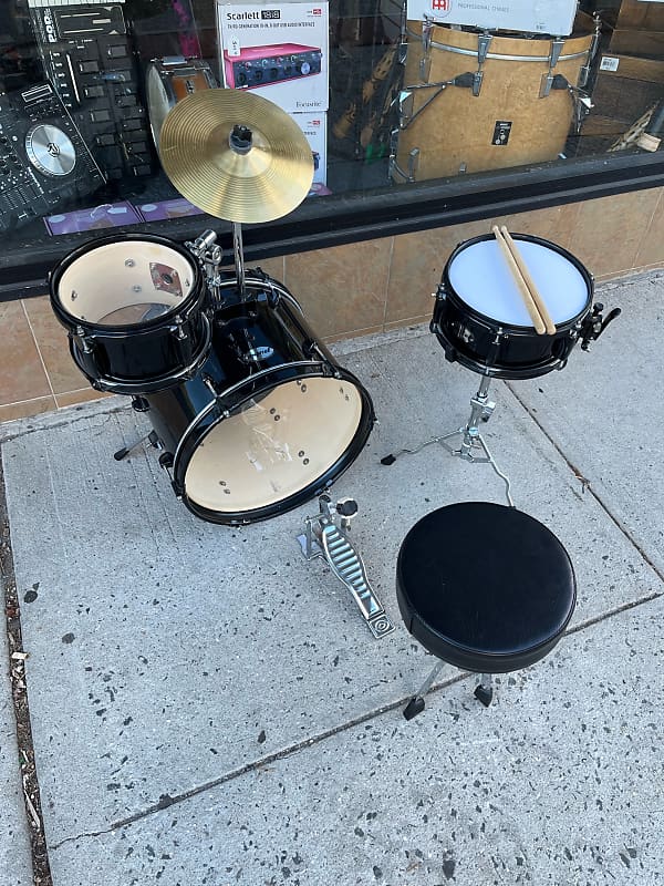 Pulse 3-Piece Deluxe Junior Drum Set Black | Reverb Pulse 3-Piece Deluxe Junior Drum Set Black | Reverb