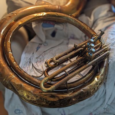 King HN White Sousaphone 1250 Late 1950s - Laquered Brass | Reverb