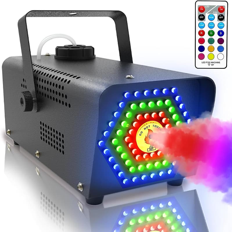 Smoke Machine, Fog Machine Outdoor with 72 LED Lights, 500W | Reverb