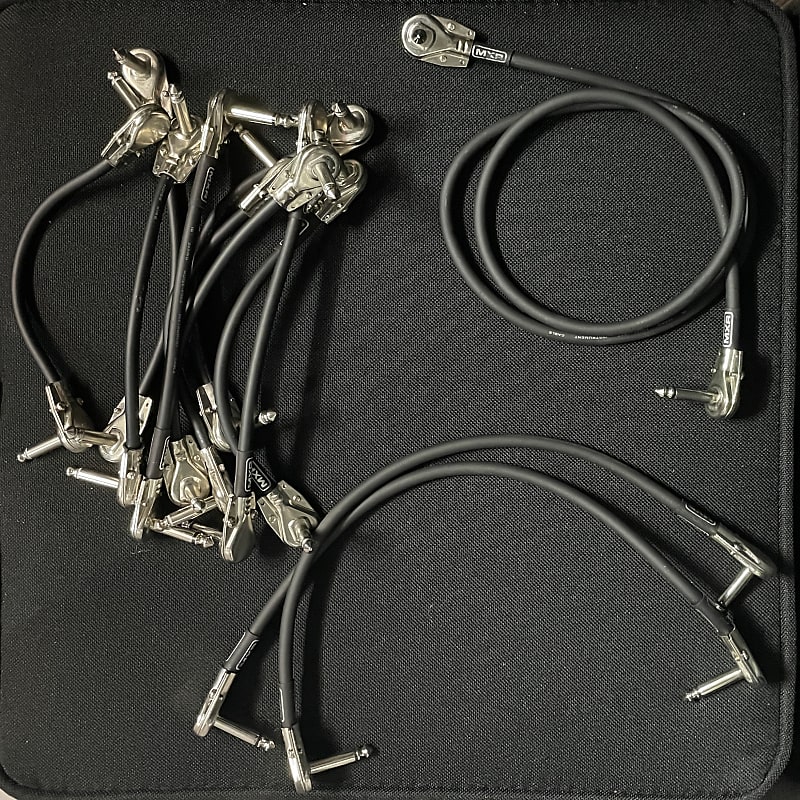 Lot of 12 MXR and Mogami Patch Cables, Lava Pancake Plugs, | Reverb