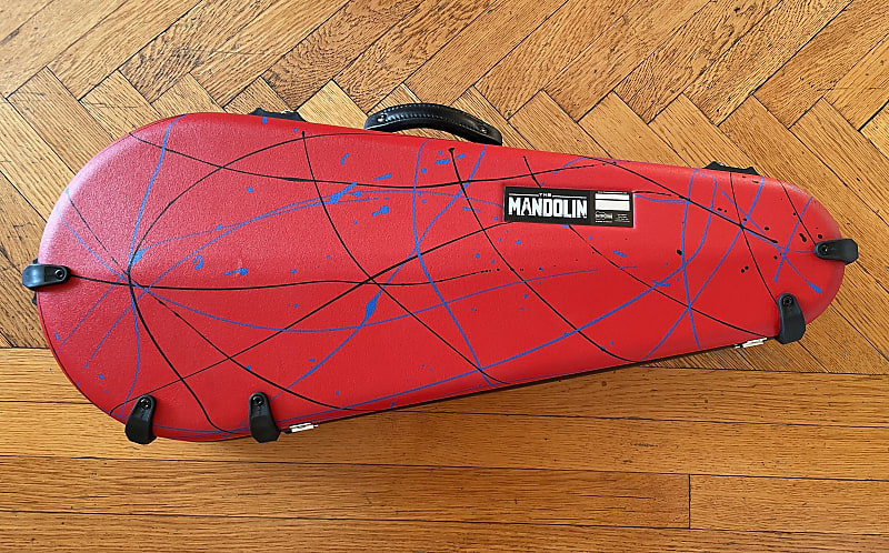 Calton Mandolin Case 2021 F or A style Red Splatter Blue | Reverb