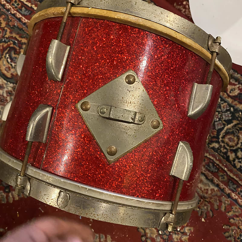 Kent 9x13” Rack Tom 1960s - Red Sparkle | Reverb