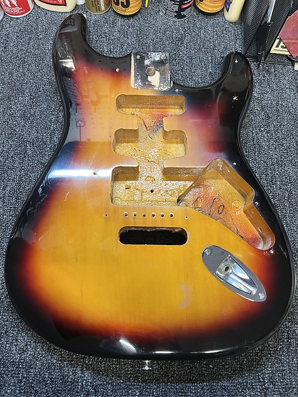 Strat Style Body, Full Thickness, Sunburst, Relic | Reverb