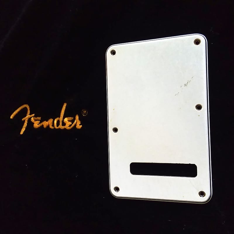Vintage Fender Stratocaster Tremolo Cavity Cover Back Plate | Reverb