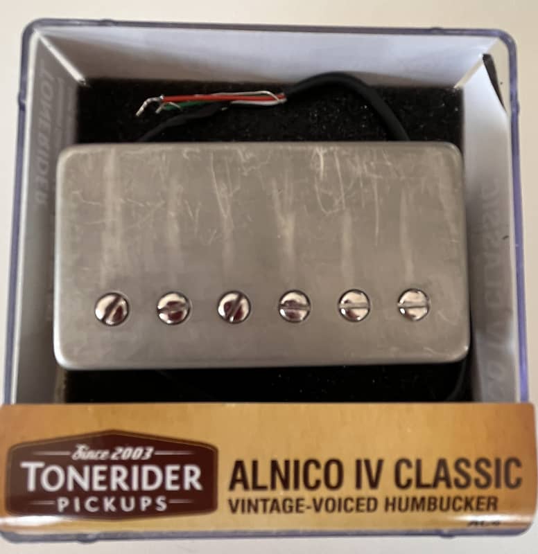 Tonerider Alnico IV Classic Neck Humbucker- Aged Nickel | Reverb