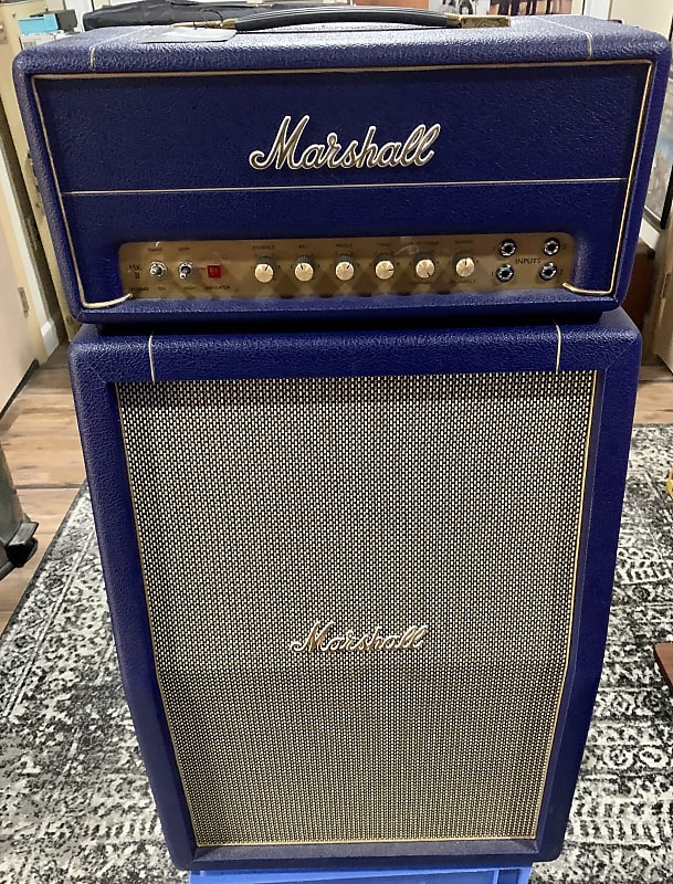 Marshall Svh 2020 Custom blue with matching 2x12 cabinet | Reverb