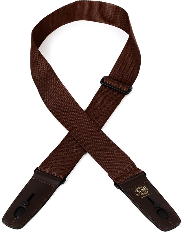 Lock-It Straps Professional Gig Series 2" Brown Poly Strap | Reverb