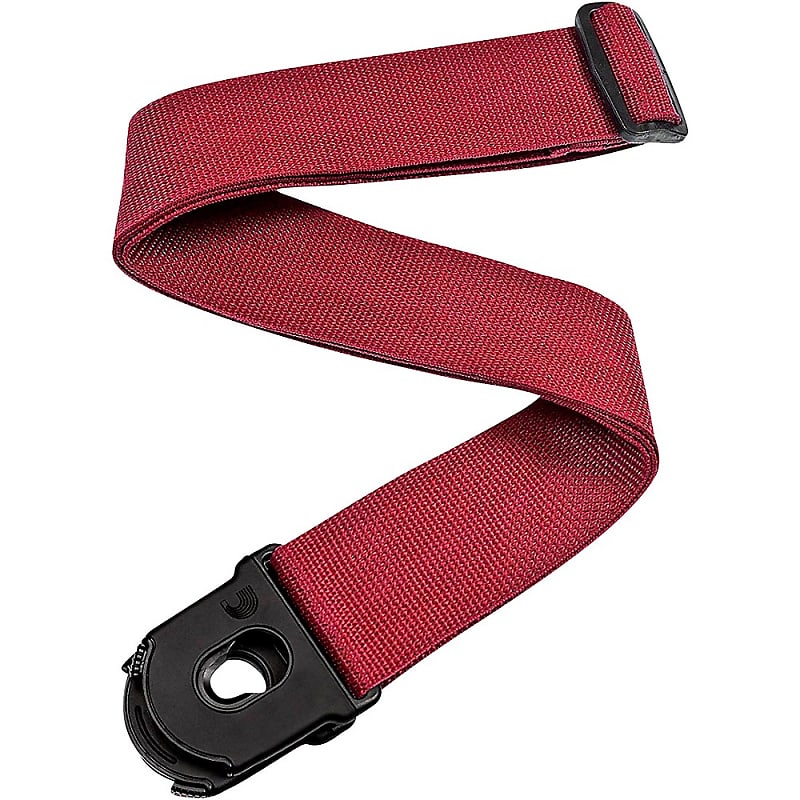 D'Addario Planet Lock Locking Nylon Guitar Strap Red | Reverb