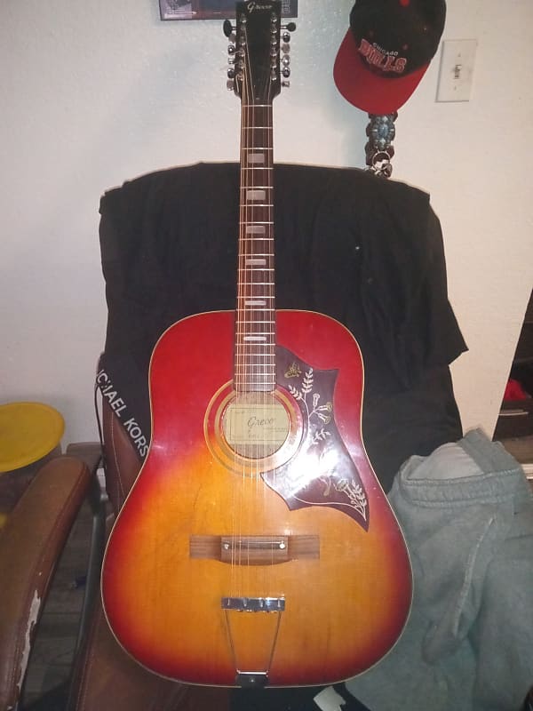 Greco 626 12 string hummingbird 1970s - Sunburst | Reverb