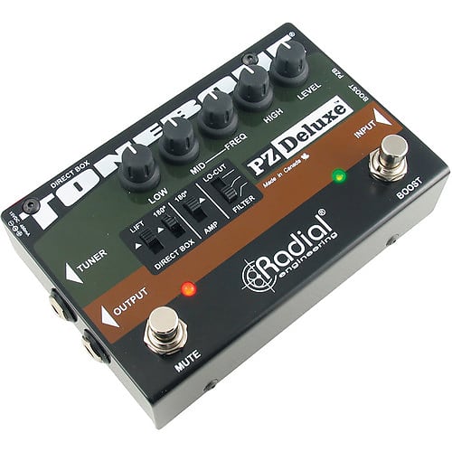 Radial Engineering PZ-Deluxe Acoustic instrument Preamp with | Reverb