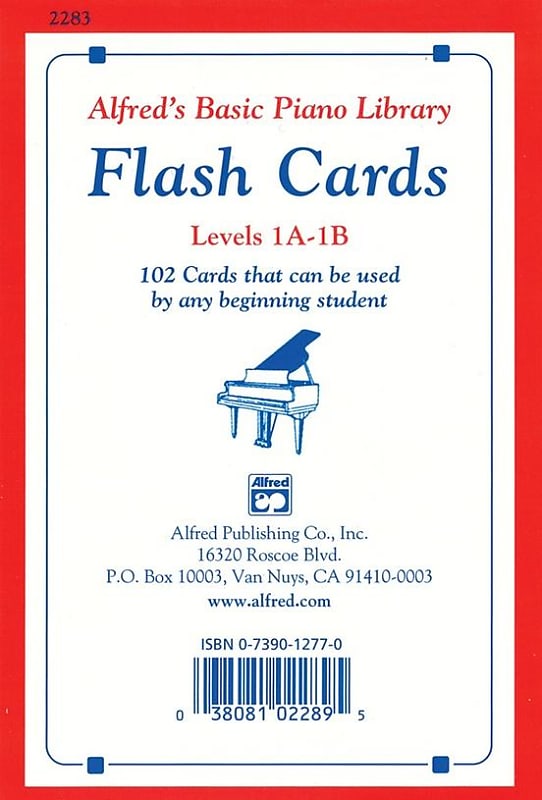 Alfreds Basic Piano Course: Flash Cards | Reverb
