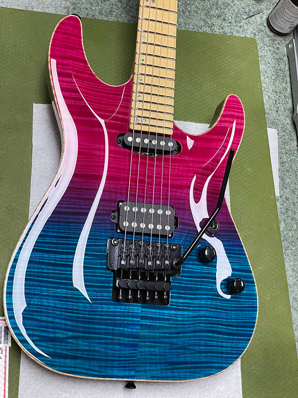 Schecter USA Sunset Classic II Killerburst Spec - Bermuda | Reverb