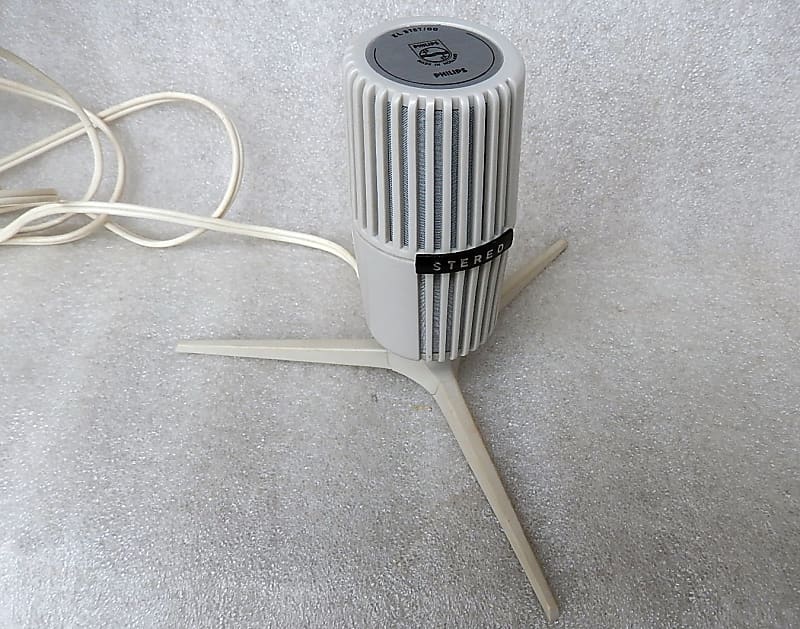 Vintage Philips Stereo Desktop Microphone EL3757/00 1970s | Reverb