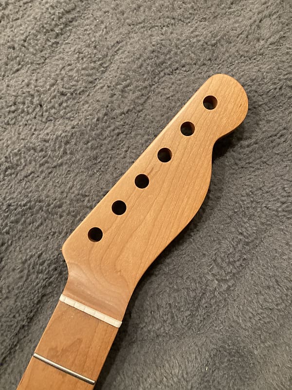 Roasted Maple Guitar neck, One piece maple , fits tele, 9.5 | Reverb