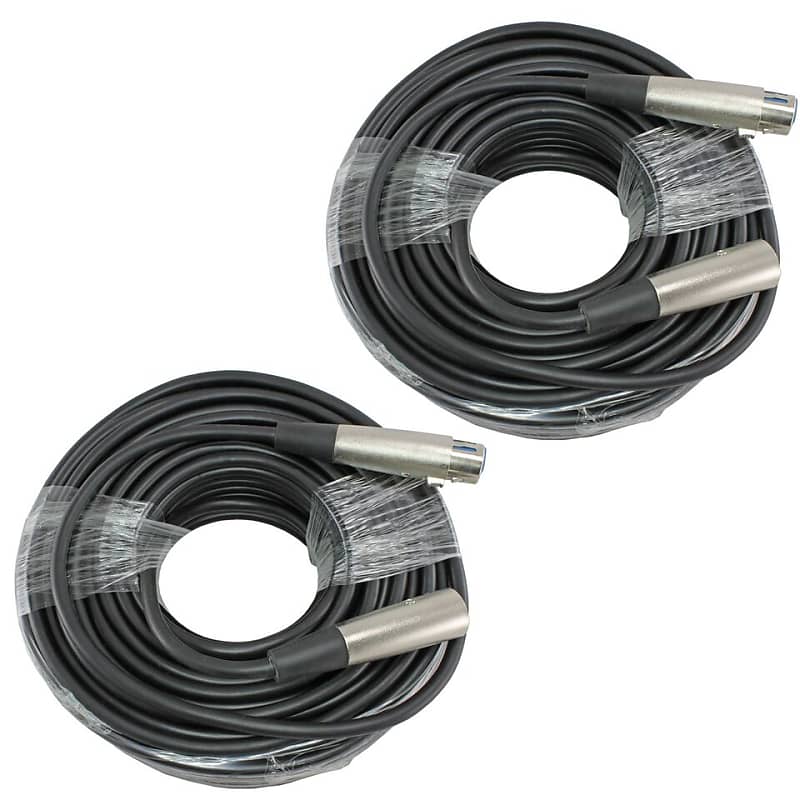 2Pack 100Ft Foot Xlr 3Pin Male To Female Mic Extension | Reverb