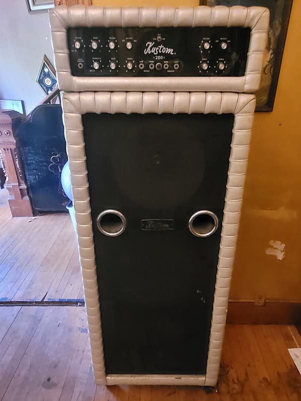 Wheeled Kustom 200-B 2 200-B2 Amplifier 70's champagne gold | Reverb