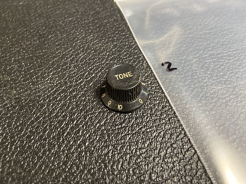 1970’s Fender Stratocaster Tone Knob. Black | Reverb