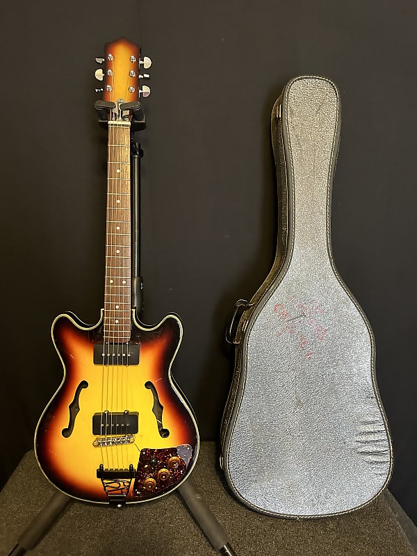 Vintage Teisco Del Ray EP-7 Hollowbody Guitar 1960s Sunburst | Reverb