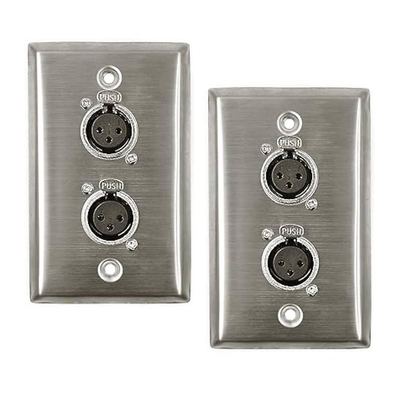 Dual Xlr Plugs And Plates Audio Speakers Dual Xlr Female | Reverb