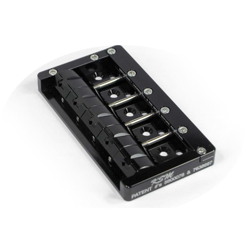 KSM Foundation Bass Bridge (5-String) Black w/ Nickel | Reverb