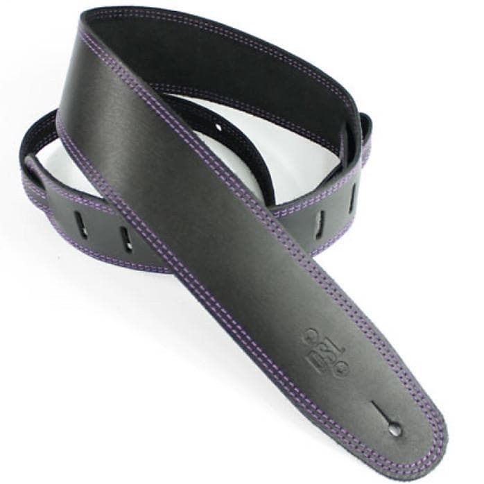 DSL Straps Premium Leather Guitar Strap 2.5" Wide - Black | Reverb