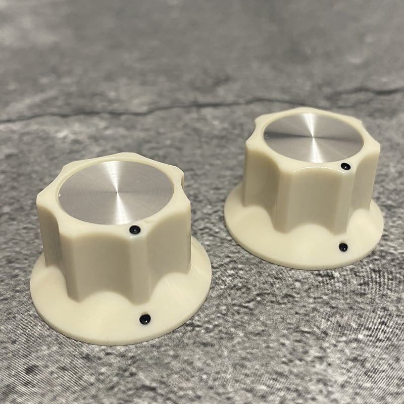 2x Cream Large Univox Moog Synth Knobs Guitar Amp Pedal | Reverb