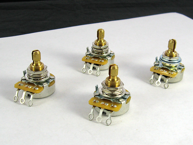 CTS 500K Short Shaft Pots Audio Taper Set of 4 Metered | Reverb