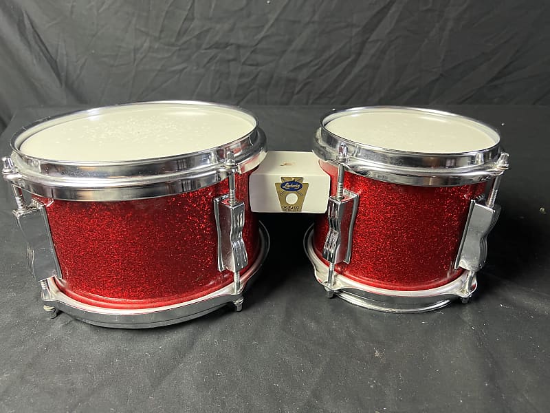 Pair of Ludwig Vintage Bongo/Toms 6 & 8” with stand & soft | Reverb