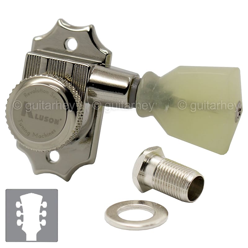 NEW Kluson Revolution Locking Tuners Pearloid Keystone | Reverb