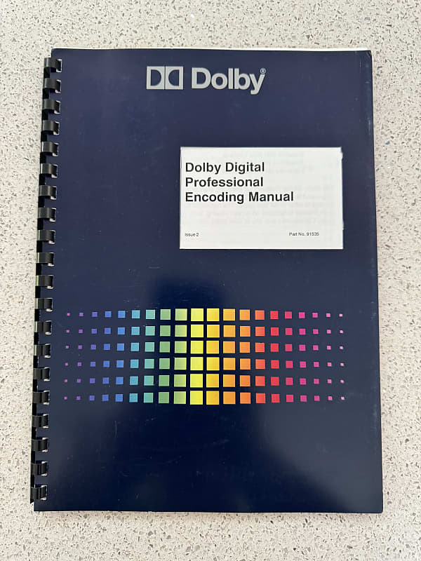 Dolby Digital Professional Encoding Manual Reverb