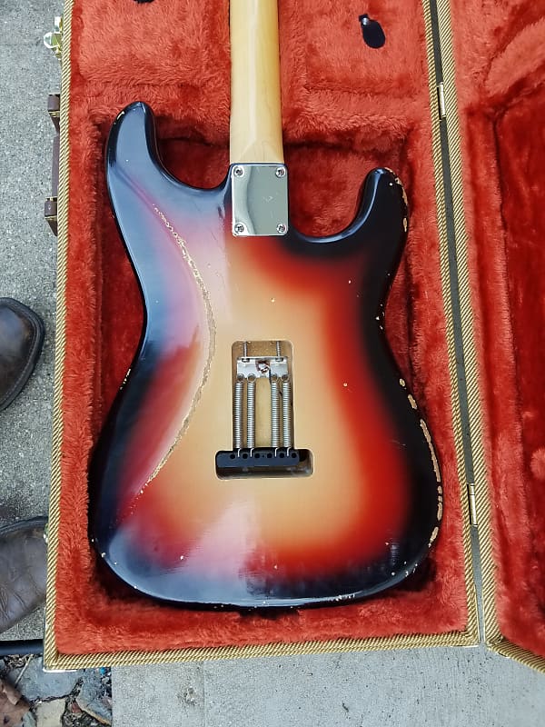 Mjt Relic Strat Body Left Handed 2019 Sunburst | Reverb