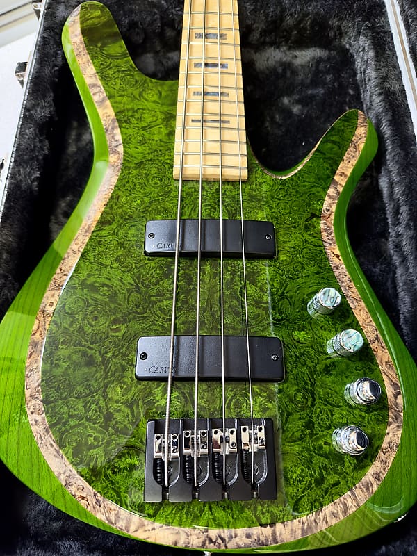 Carvin / Kiesel Vanquish Bass Guitar. Burl Maple. Translucent | Reverb