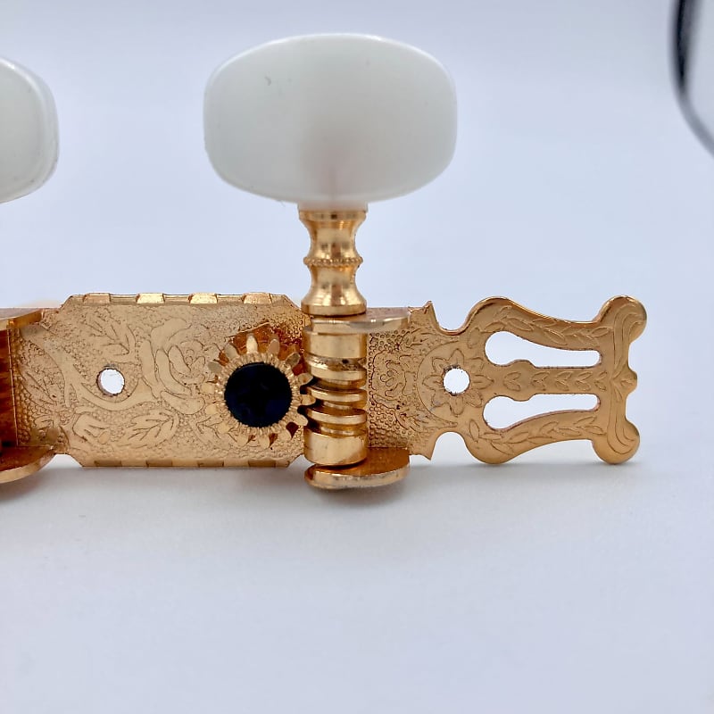 Classical Guitar Machine Heads - Lyre Style - Rose Etching - | Reverb