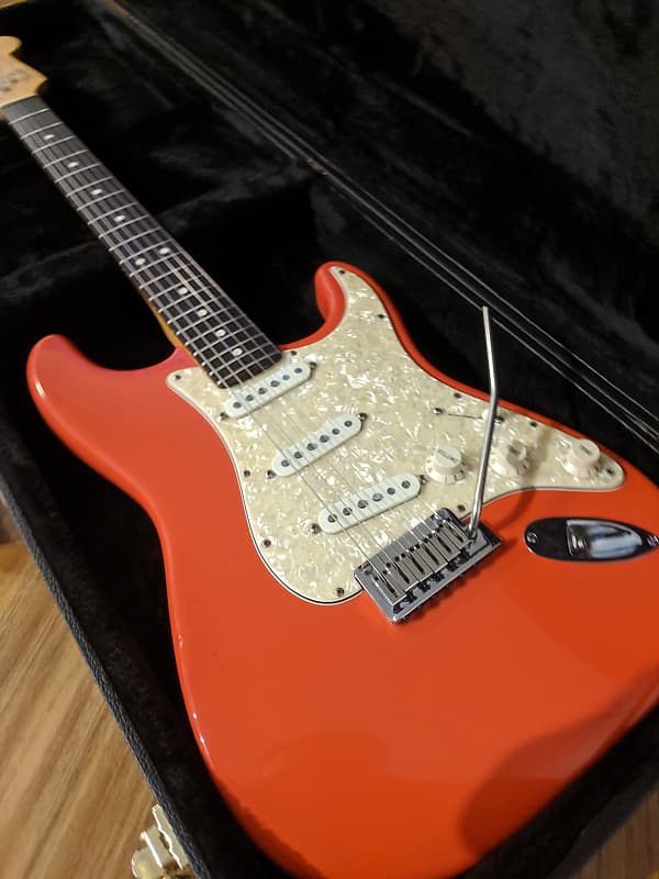 1989 American Fender Stratocaster Fiesta Red - Custom | Reverb Canada