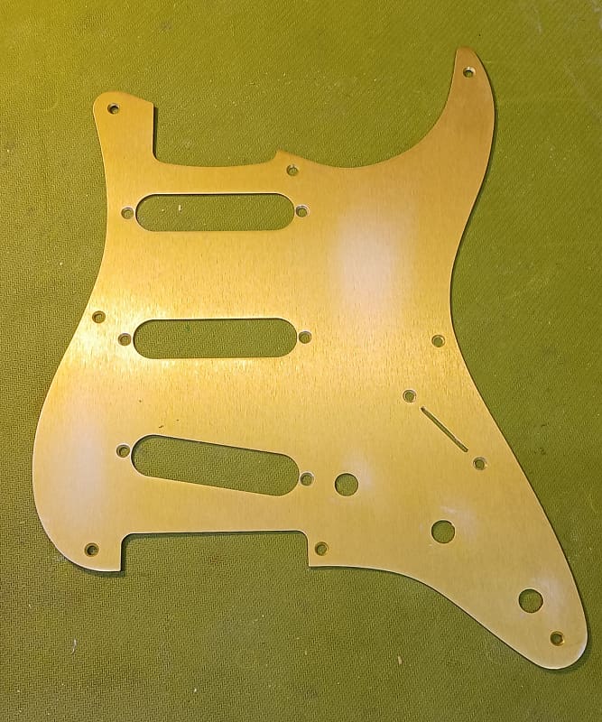 Fender Light Aged Gold Anodized Stratocaster Pickguard | Reverb