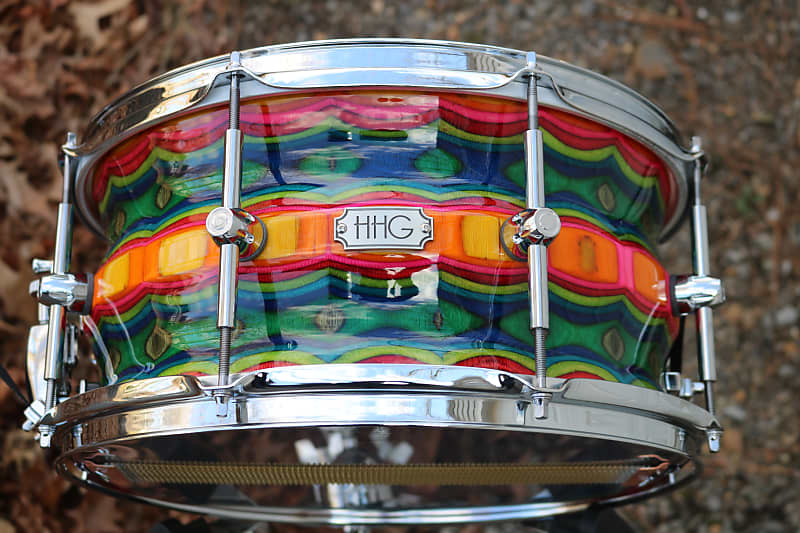 HHG Drums 14x7 Rainbow ResoLam Stave Snare Drum 2022 High | Reverb