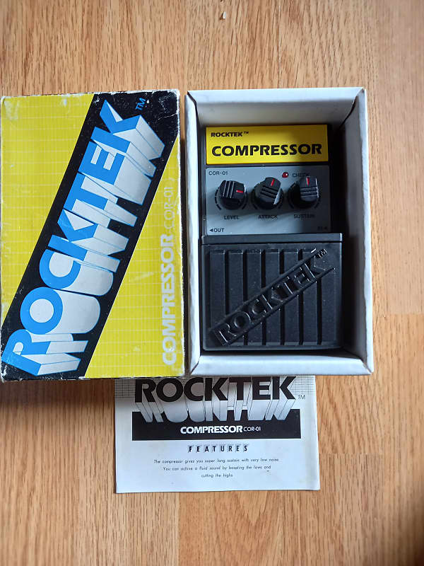 Rocktek COR-01 Compressor 1980s Black and Yellow | Reverb UK