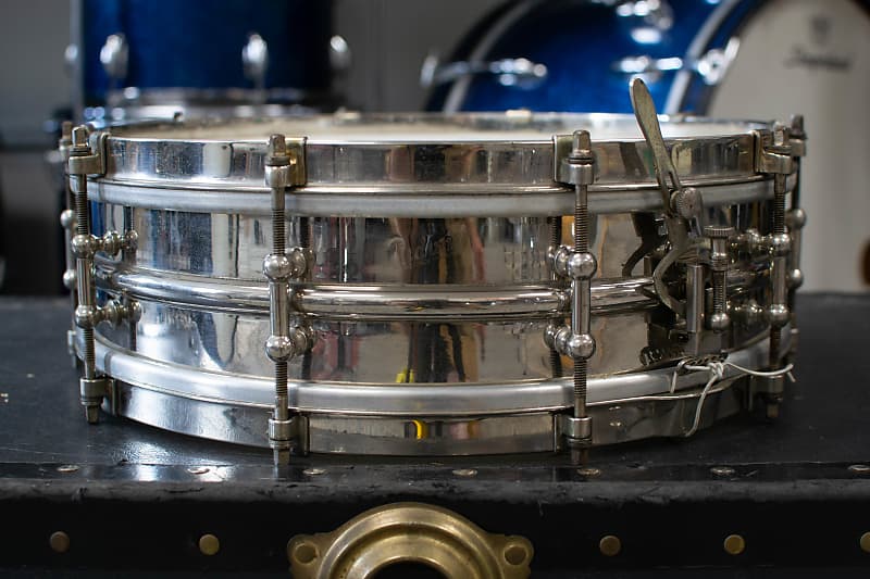 1920s Ludwig 4x14 "All Metal" Dance Model Snare Drum | Reverb