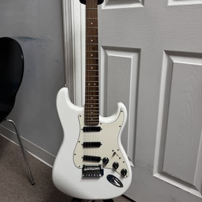 Squier Deluxe Hot Rails Stratocaster - Olympic White | Reverb