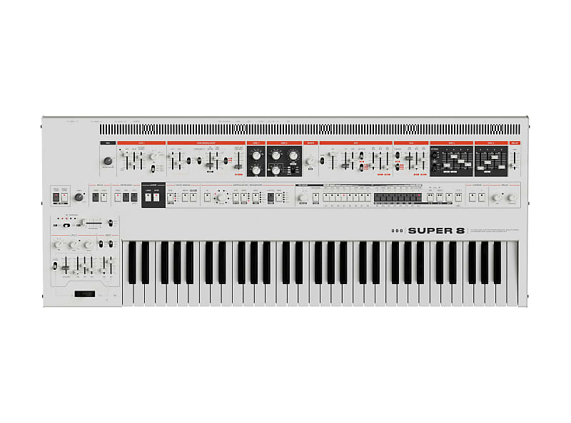 UDO Super 8 Polyphonic Hybrid Keyboard Synthesizer (White) | Reverb