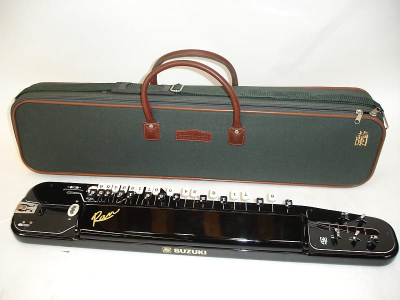 Suzuki Taishogoto RAN Japanese Peacock Electric Harp Black | Reverb
