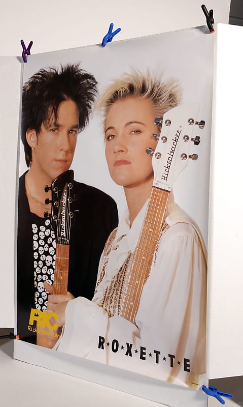 Rickenbacker Roxette Promotional Poster 1980's Original Print | Reverb