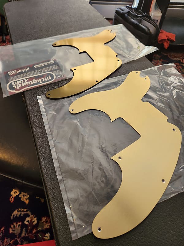 Aftermarket Fender Bass Gold Pickguards (Tele / '51 Style) | Reverb