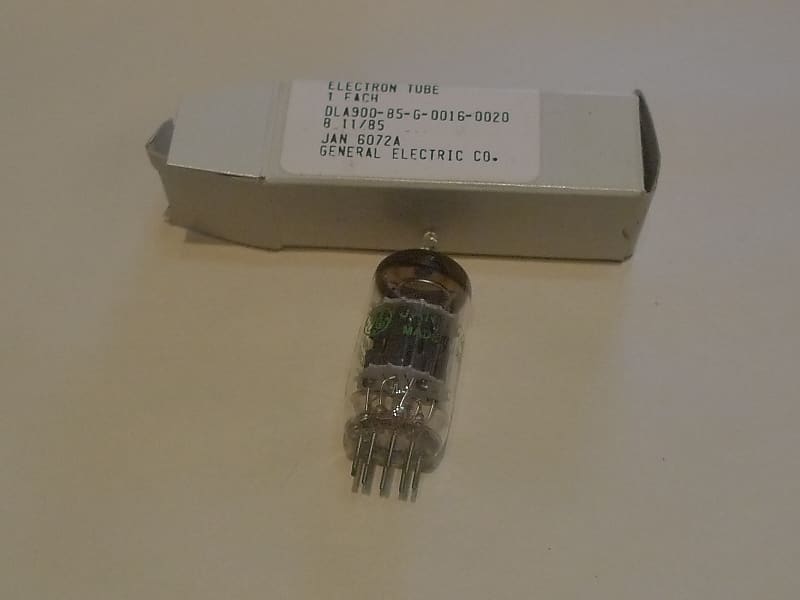 JAN GE Black Plate 6072A / 12ay7 Supertube! NOS Best ever for | Reverb