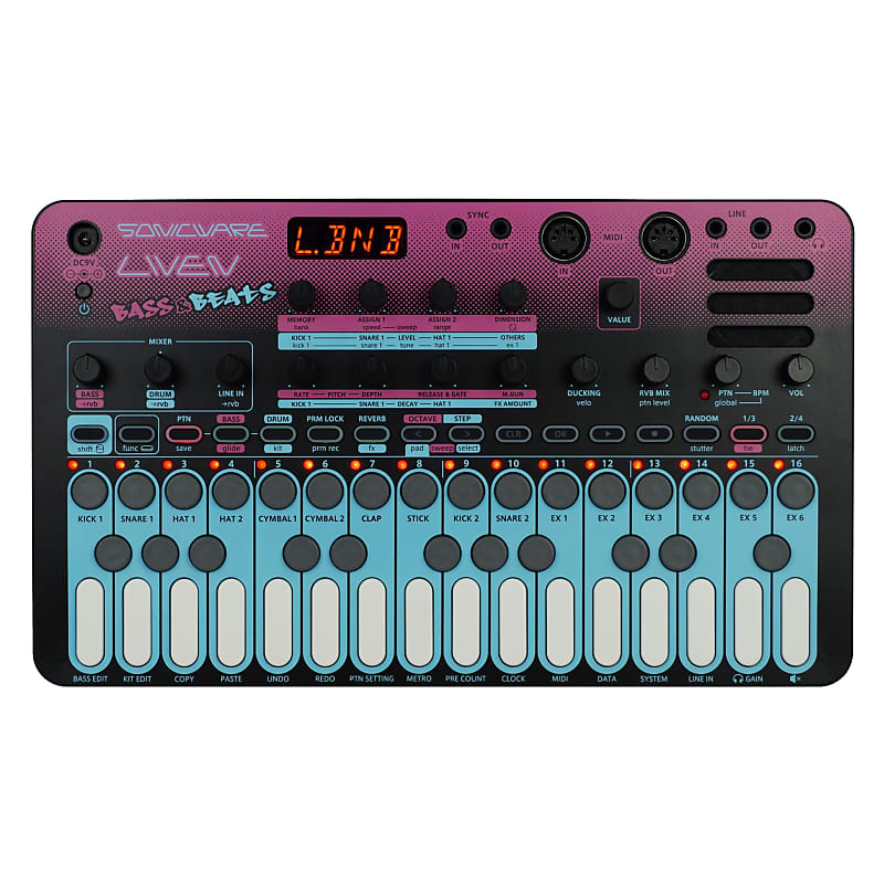 Sonicware LIVEN BASS&BEATS (incl. PSU) [Certified Refurbished | Reverb