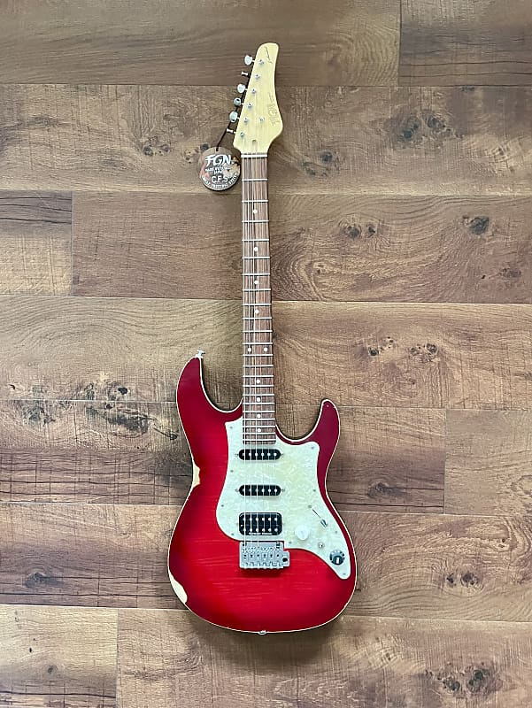 FGN J-Standard Odyssey Flamed Translucent Red Aged | Reverb