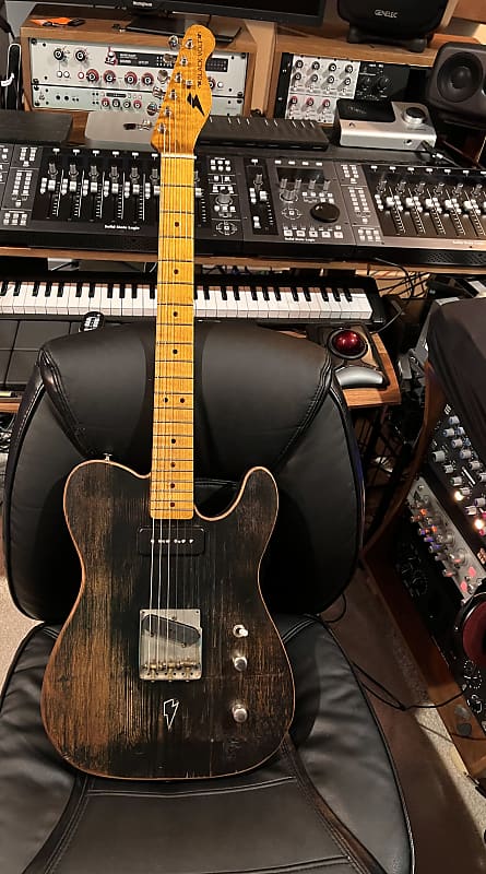 Black Volt Earthcaster - T-Style Ft. Aged Pine Body, Aged | Reverb